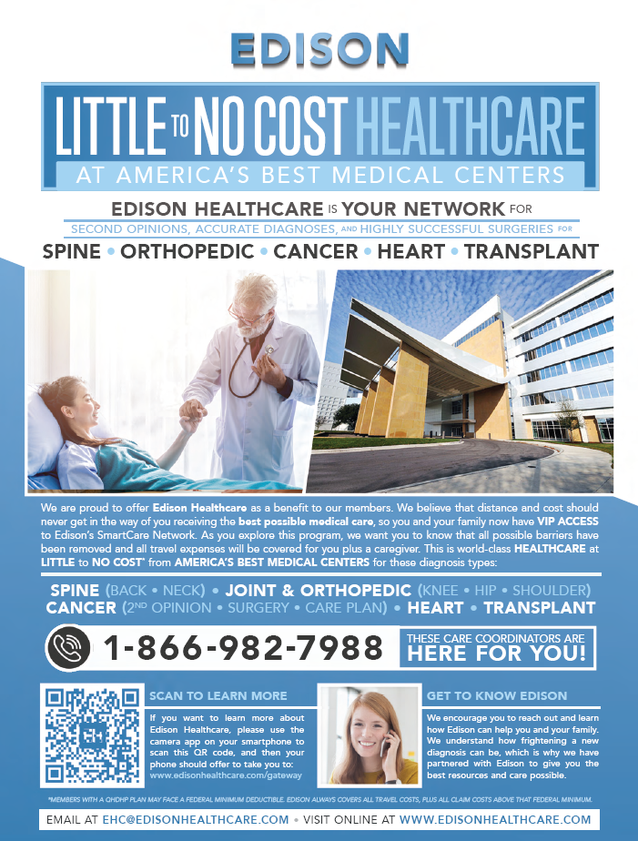NEW! Edison Health – AdamsHTM Employee Support Center